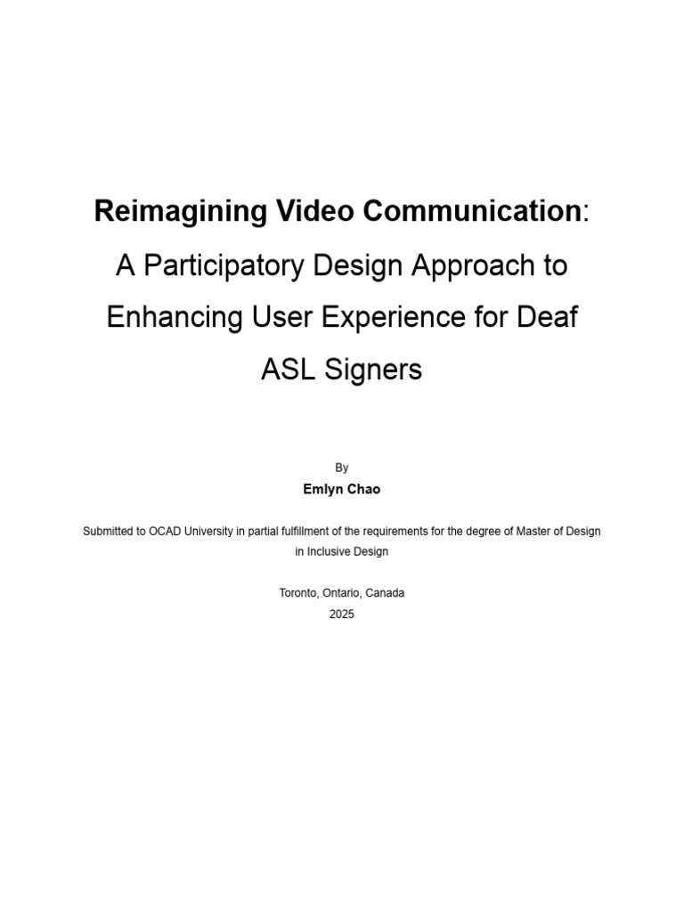 Chao Emlyn 2025 MDES INCD MRP | PDF | Sign Language | Usability