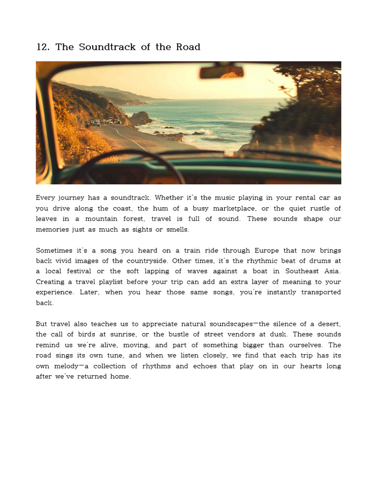 Reading-12. the Soundtrack of the Road (9.23 수업예정) | PDF | Albums