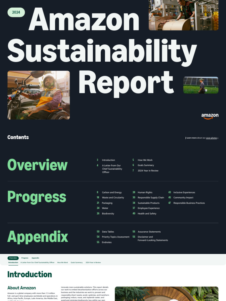 2024 Amazon Sustainability Report | PDF | Sustainability | Renewable Energy
