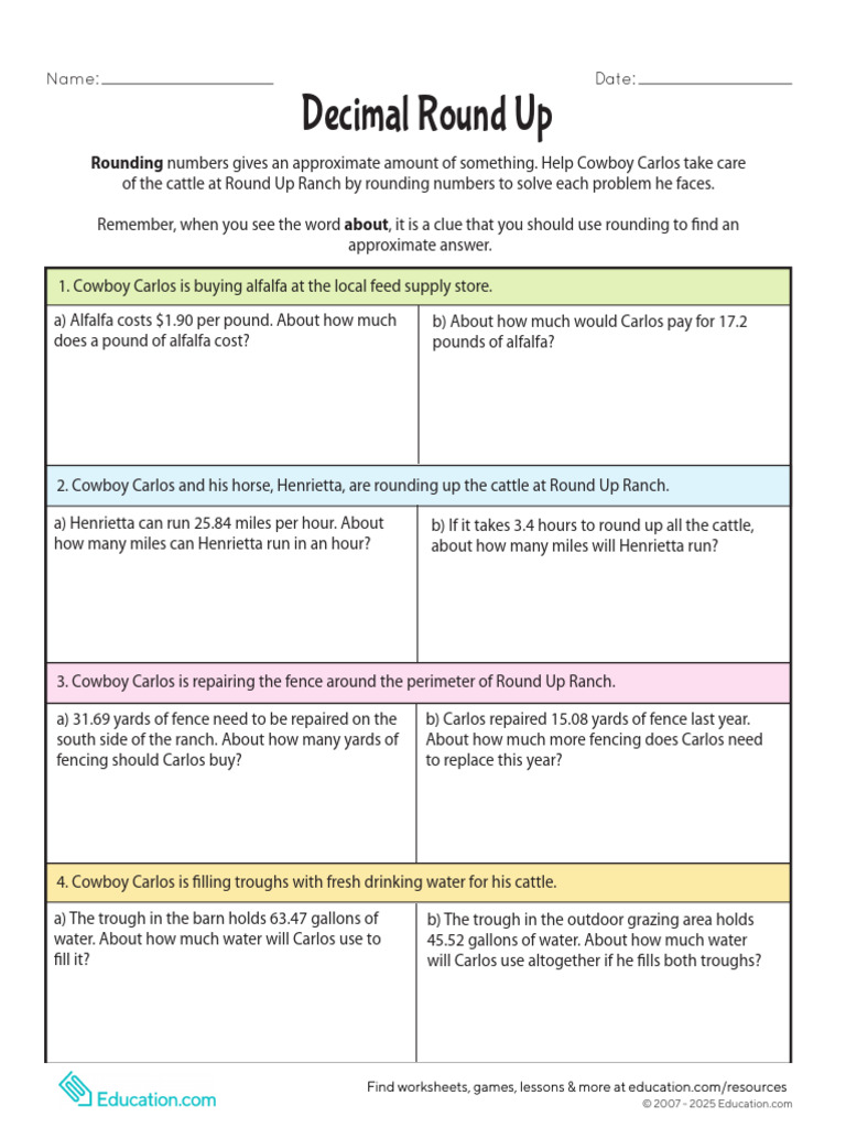 Decimal Round Up | PDF