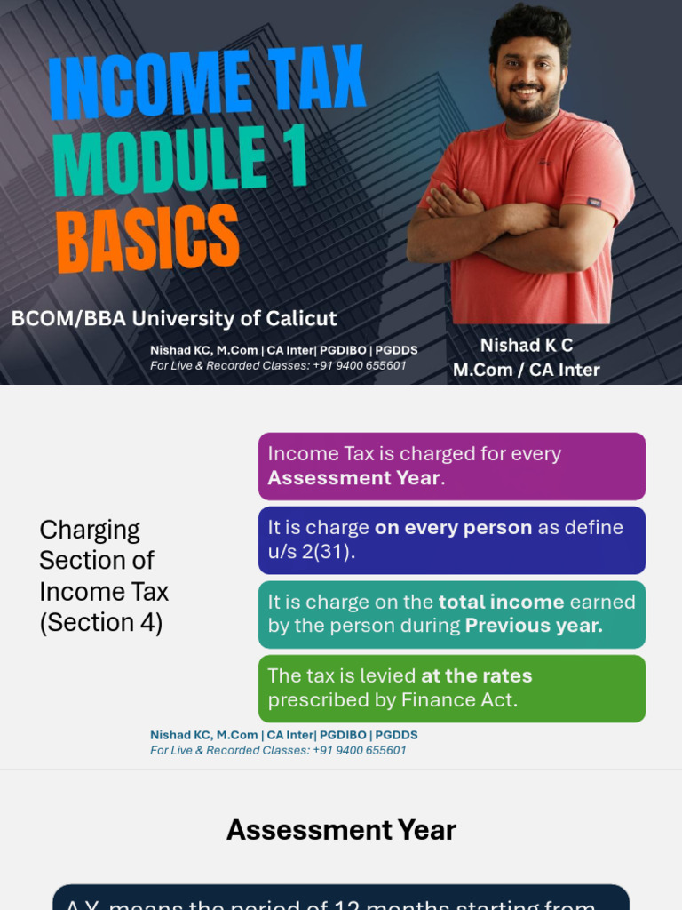 Income Tax Assessment Year Guide | PDF | Tax Rate | Taxes