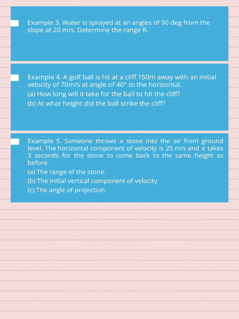 M3 - Projectile Motion Sample Problem | PDF