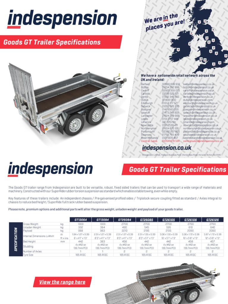 Goods GT Trailer Specs August2021 | PDF