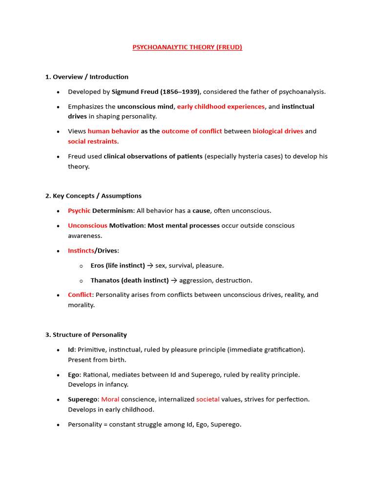 Freud, Adler, and Jung: Key Psychoanalytic Theories | PDF | Analytical ...