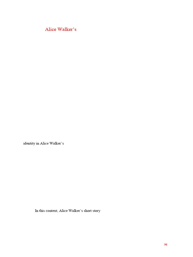 Alice Walkers Everyday Use Decoding Cultural Inheritance and Identity ...