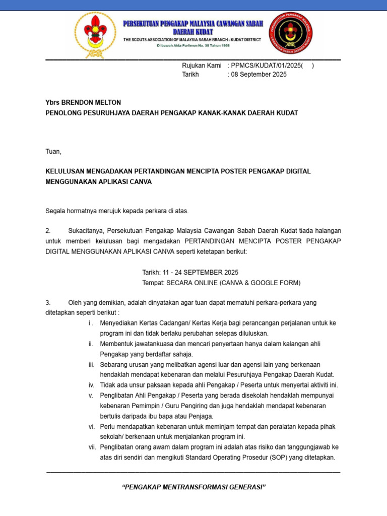 Permit Pertandingan Mencipta Poster Pengakap Digital Menggunakan ...