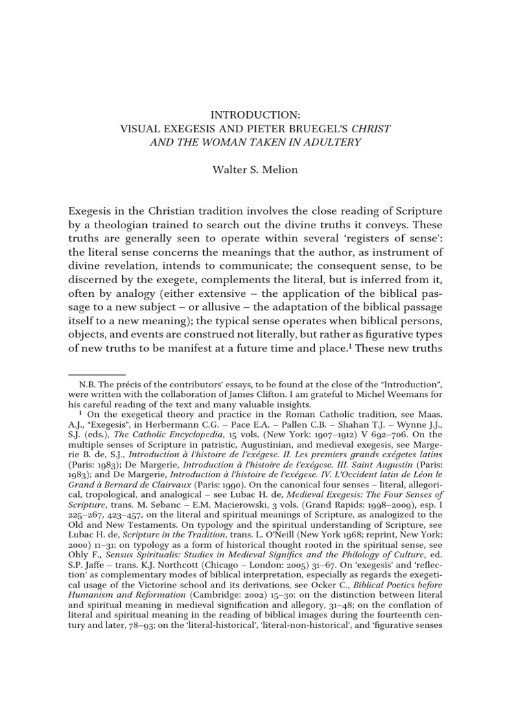 33introduction Walter S Melion | PDF | Exegesis | Bible