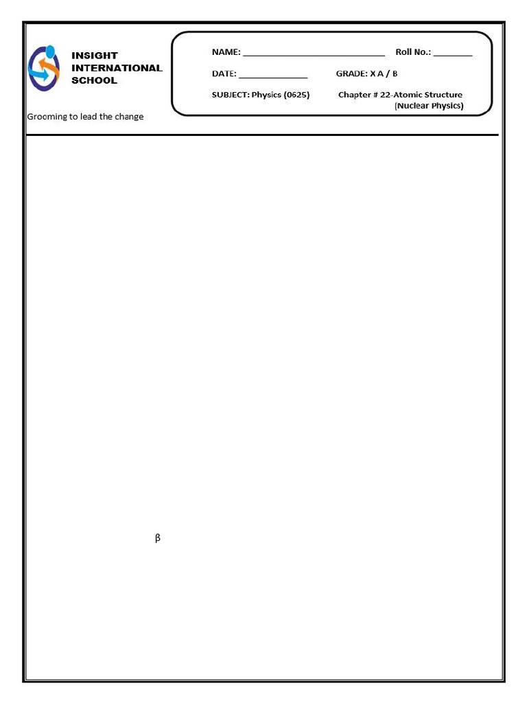 Isotope Notation and Nuclear Structure Guide | PDF | Isotope | Atomic ...