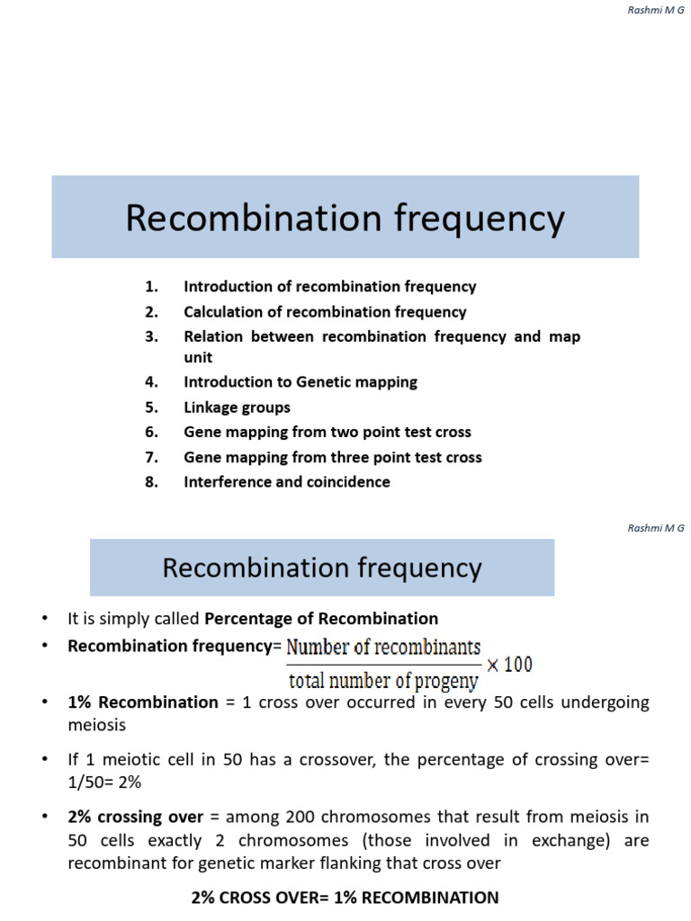 Introduction To Recombination Frequency (Importance and Calculation ...