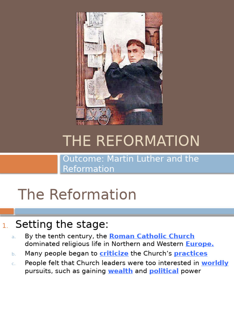 Reformation (Power Point) | PDF | Martin Luther | Christianity Related ...