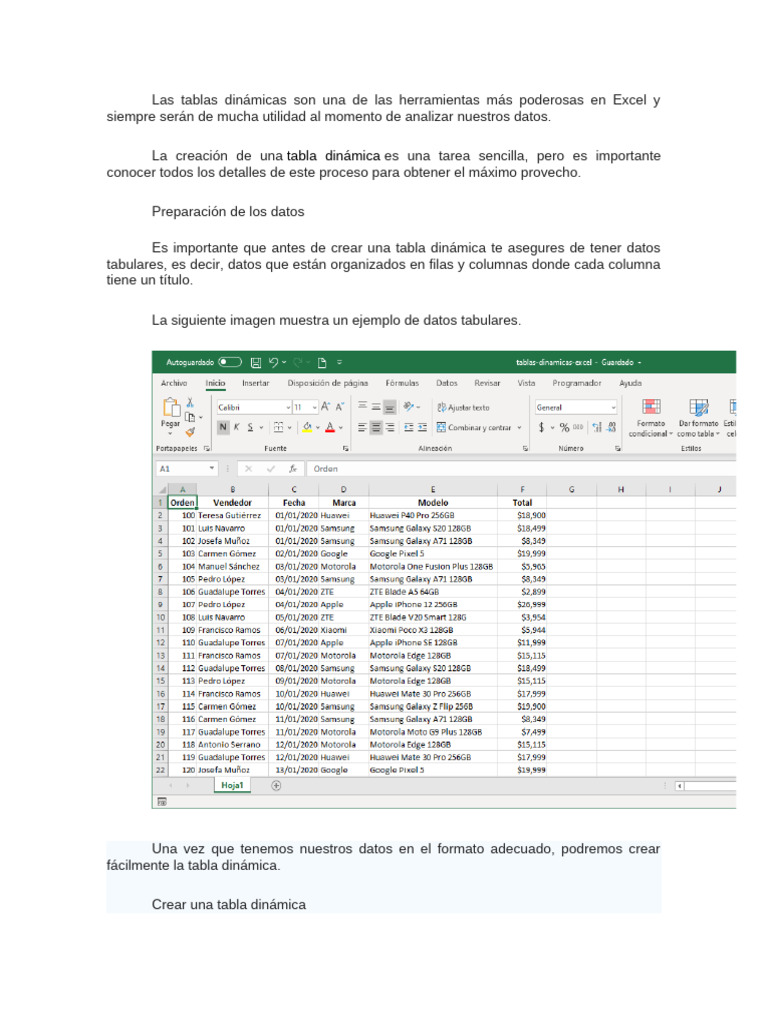Cómo Crear Tablas Dinámicas en Excel | PDF | Microsoft Excel | Informática