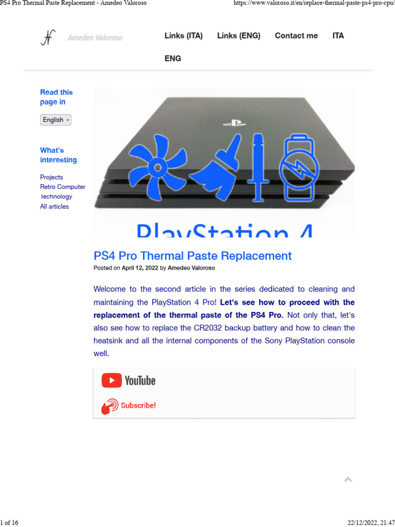 PS4 Pro Thermal Paste Guide | PDF