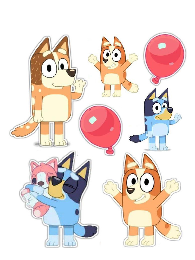 Bluey Imprimir Pasta Açucar | PDF