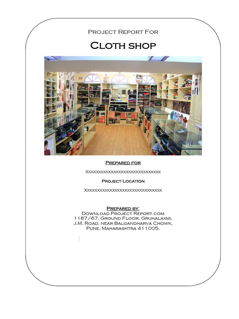 Cloth Shop Project Report Overview | PDF | Finance & Money Management ...