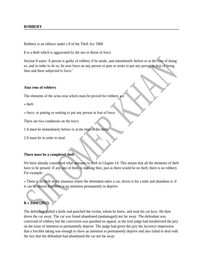 Understanding Robbery and Blackmail Laws | PDF | Robbery | Theft