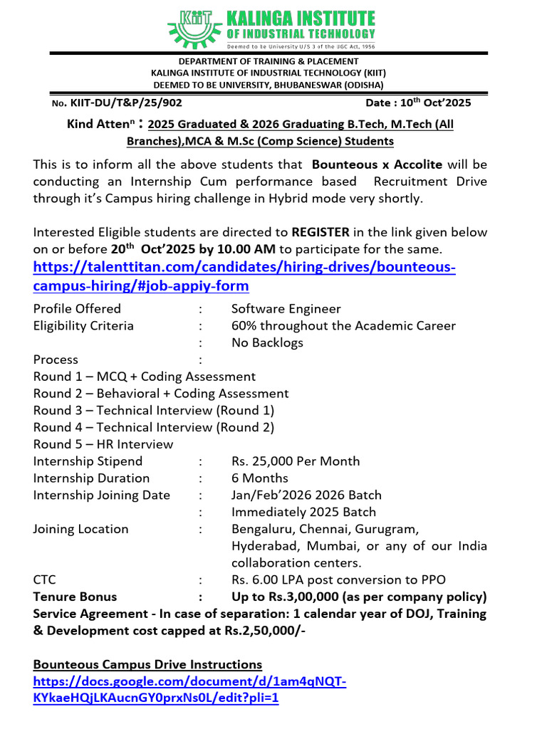 Bounteous x Accolite Campus Hiring 2025-2026 | PDF | Computer ...