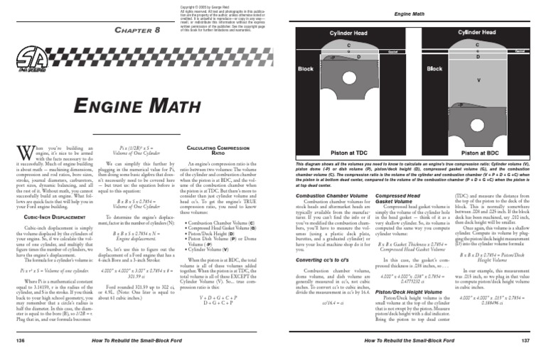 Engine Math | Download Free PDF | Cylinder (Engine) | Volume