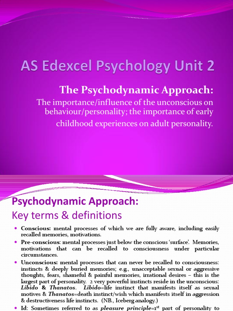 Freud's Psychodynamic Theory of Personality Development and the ...