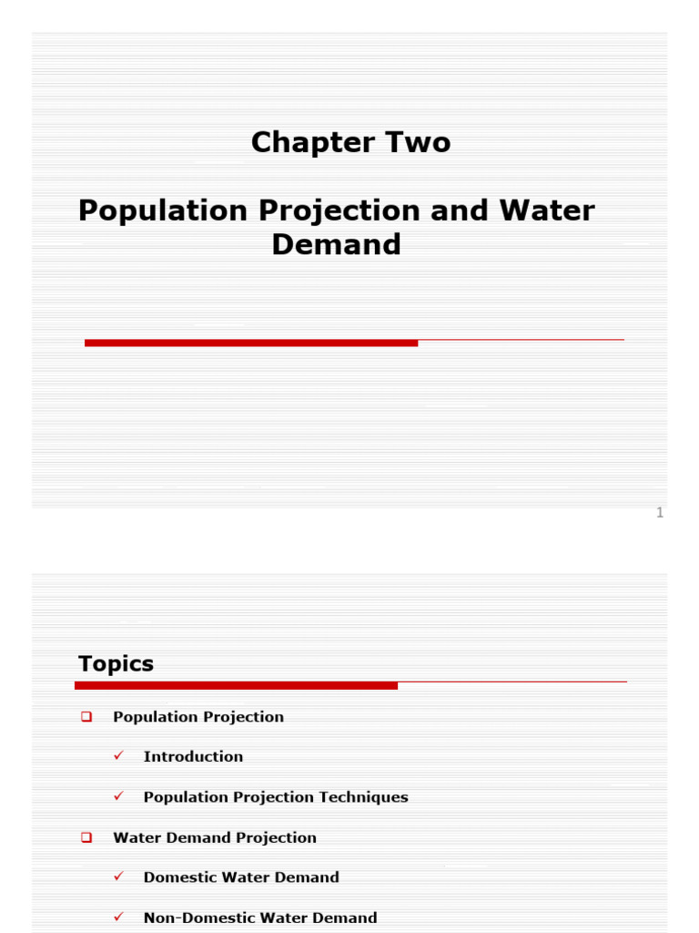 Lecture II (Projections of Population and Water Demand) | PDF | Water ...