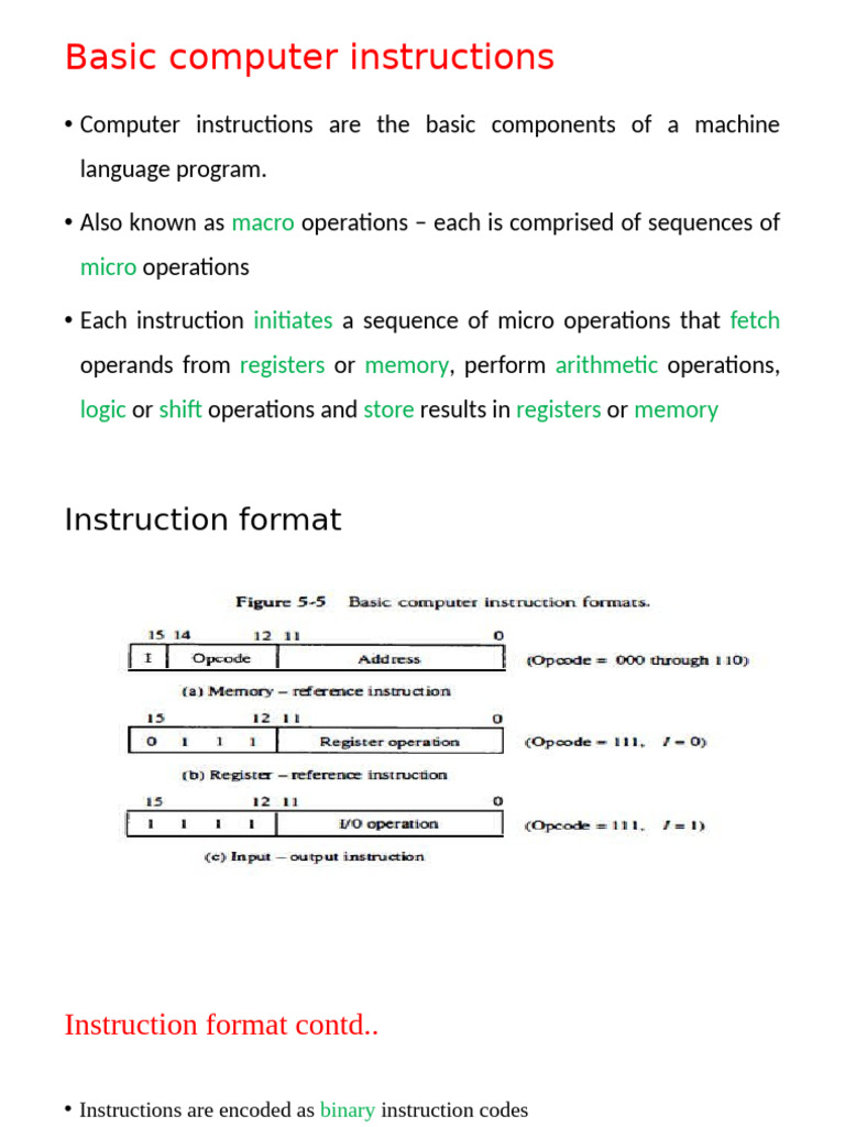 Basic Computer Instructions and Operations | PDF | Subtraction | Binary ...