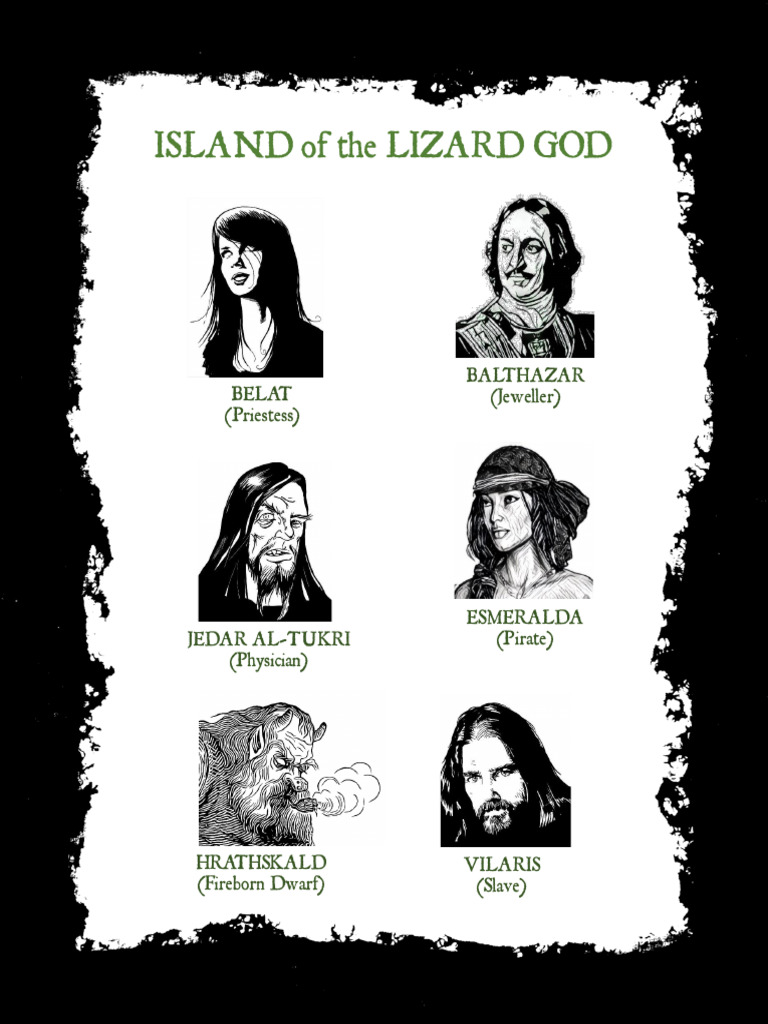 Island of The Lizard God PCs v1.0 | PDF | Dwarf (Dungeons & Dragons)