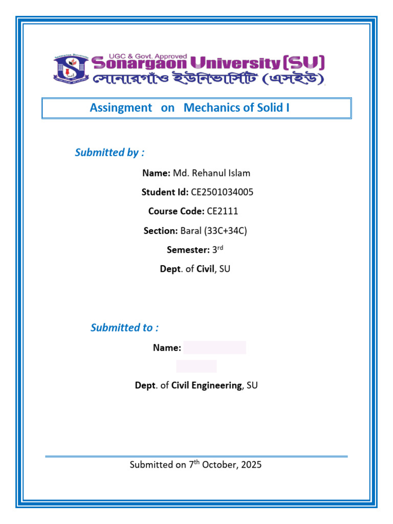 Solid Mechanics Assignment | PDF