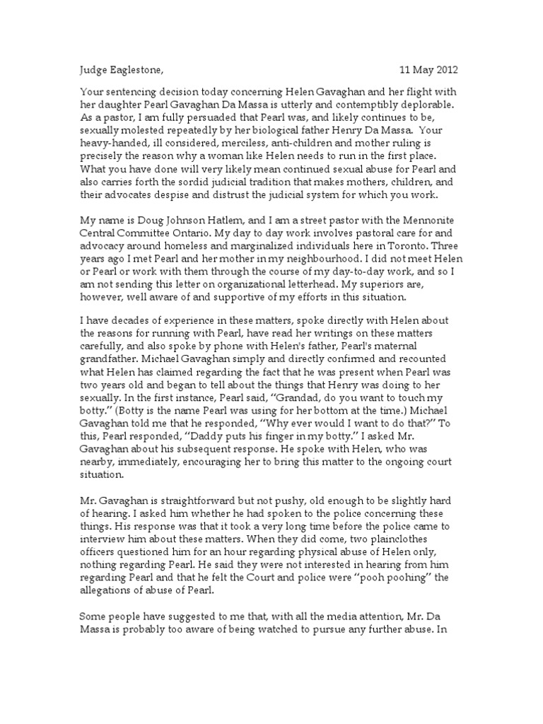 Letter To Judge Eaglestone | PDF | Police | Misconduct