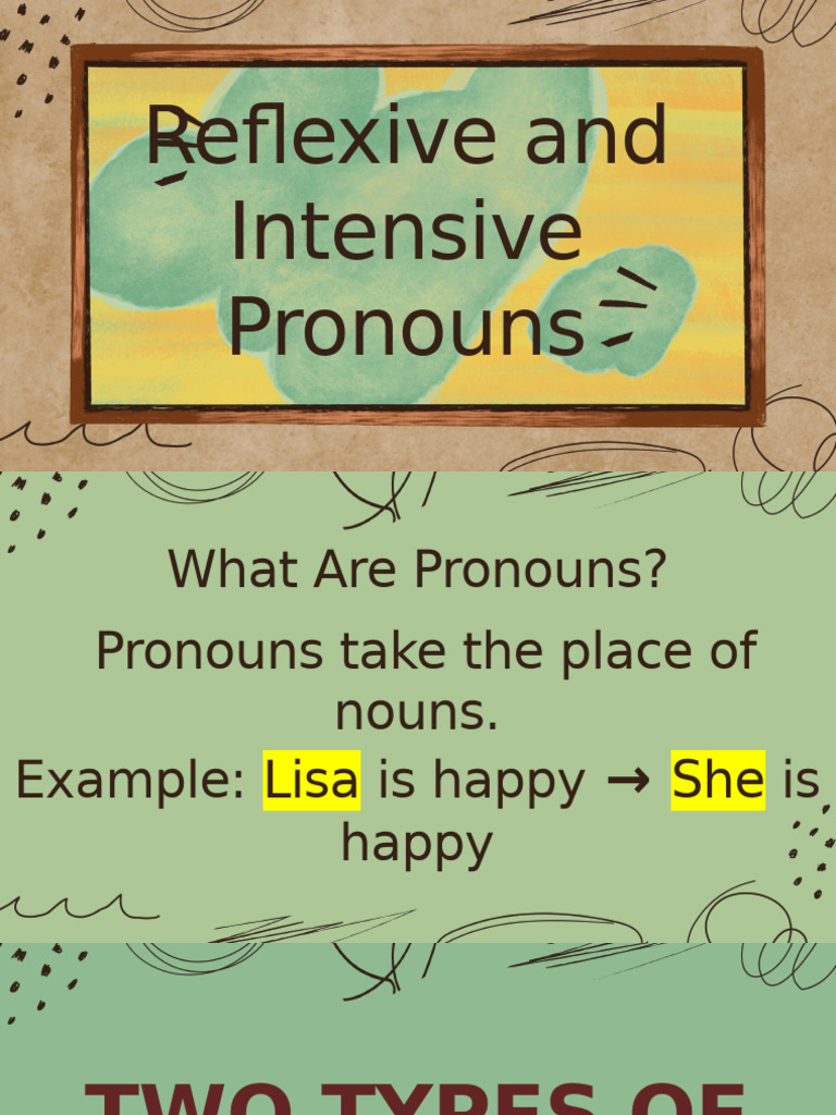 Reflexive and Intensive Pronouns 3rd Lesson | PDF