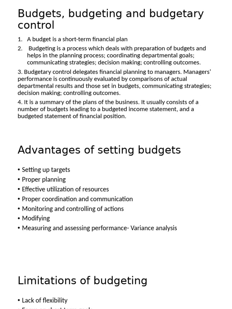 CHP 33 Budgets | PDF