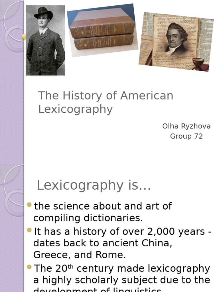 History of American Lexicography | PDF | Lexicography | Dictionary