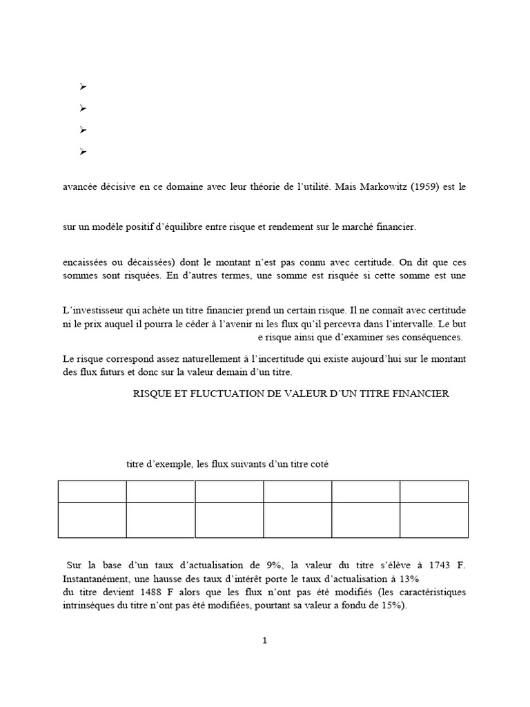 Mesure du Risque en Finance | PDF | Risque | Volatilité (Finance)