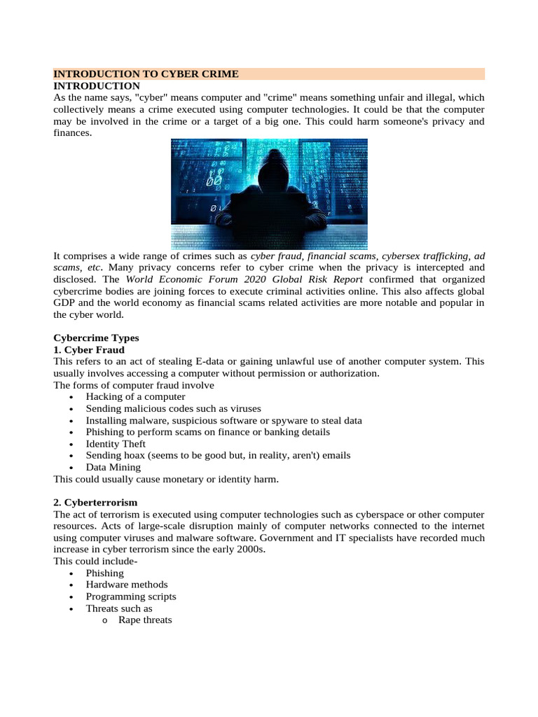 Cyber Crime | PDF | Cybercrime | Security