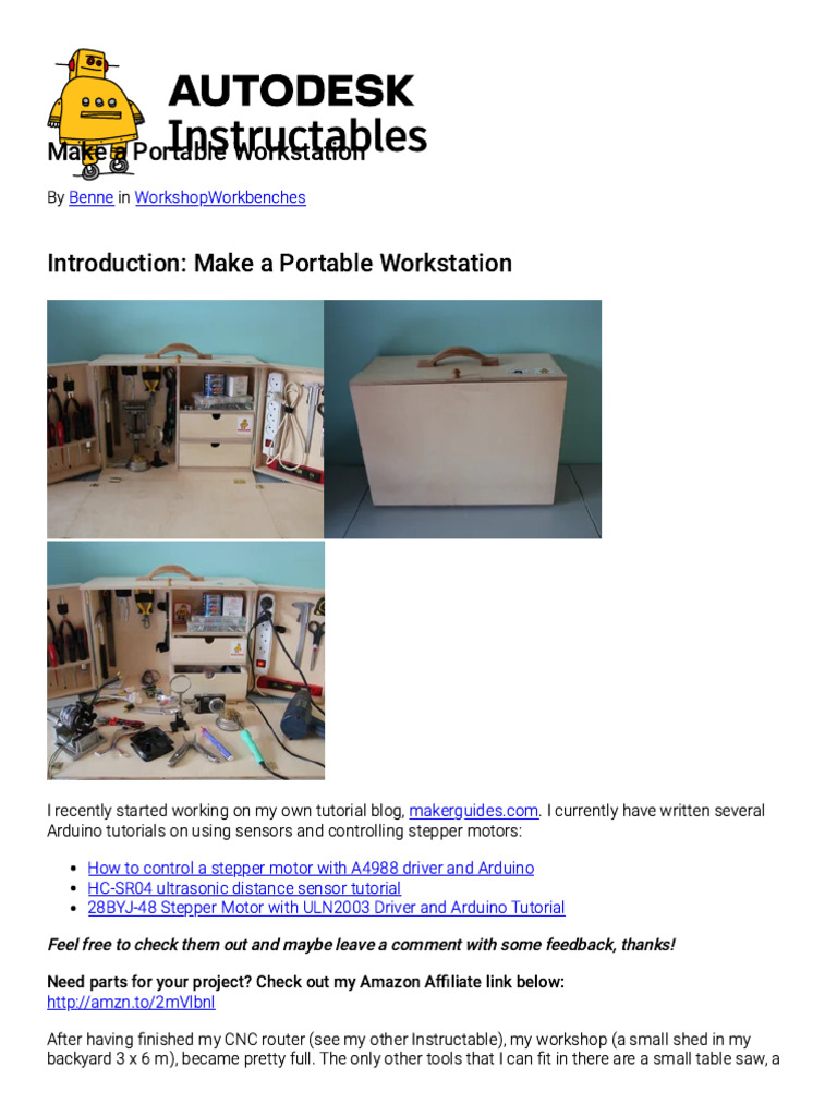 Build a Portable Workstation Guide | PDF | Tools | Woodworking