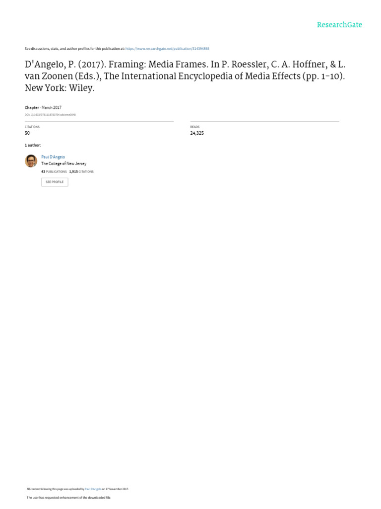Understanding Media Frames in Communication | PDF | Framing (Social ...