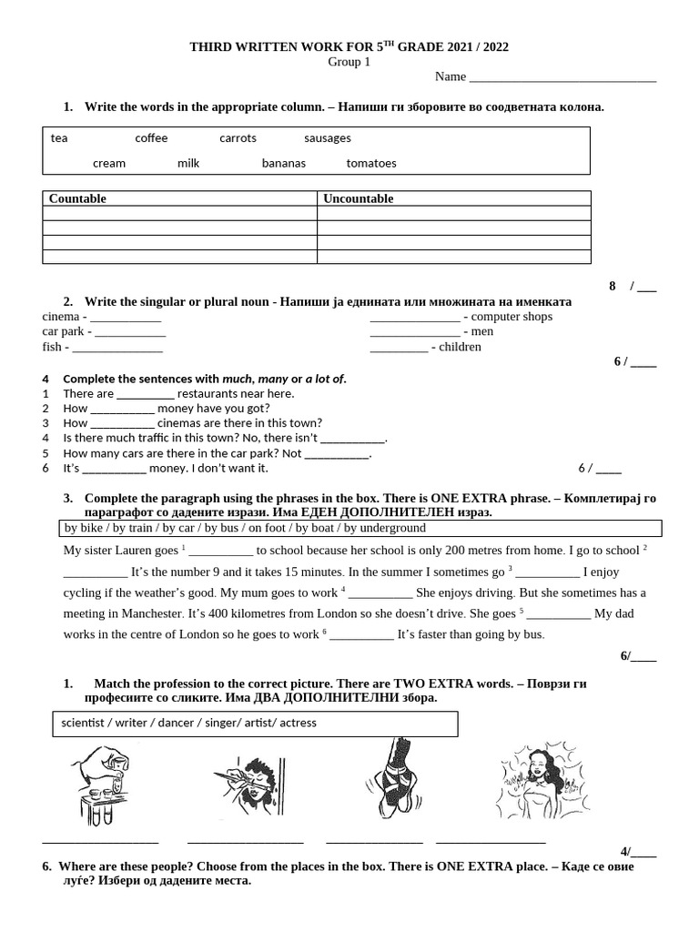 Third Written Work For 5th Grade 2021 Group 1 | PDF | Morphology ...