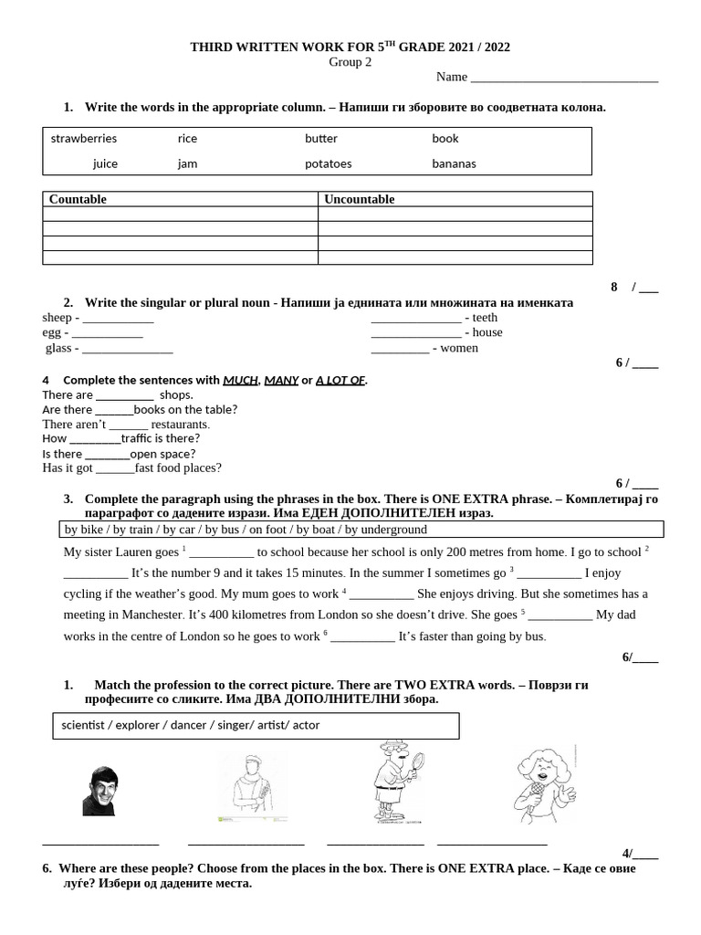 Third Written Work for 5th Grade 2021 Group 2 | PDF | Linguistic ...