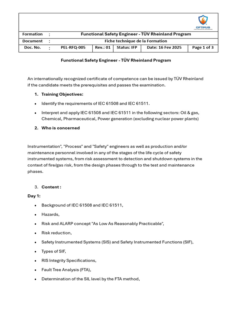 TÜV Functional Safety Engineer Exam Guide | PDF | Systems Engineering ...
