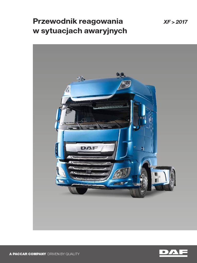 DAF XF Emergency Response Guide XF DW83215601 PL | PDF