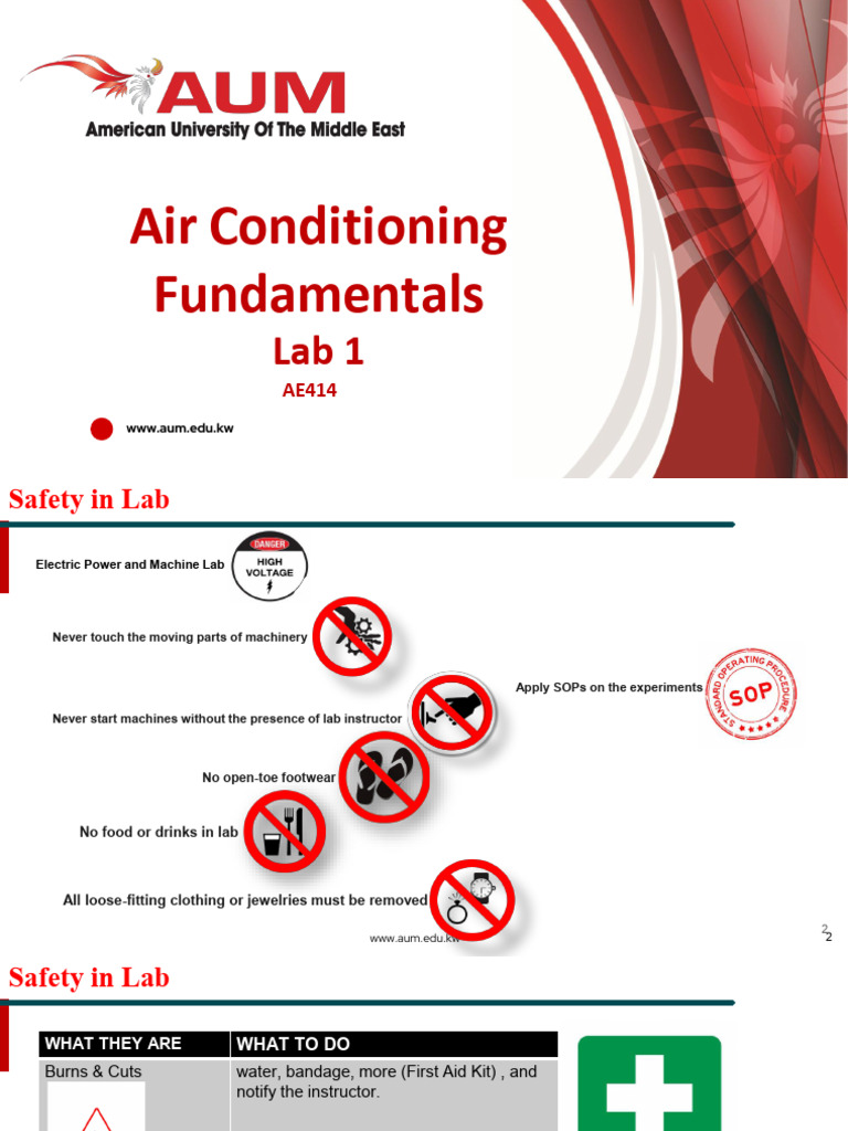 Air Conditioning Lab Safety & Fundamentals | PDF | Heat Transfer | Heat