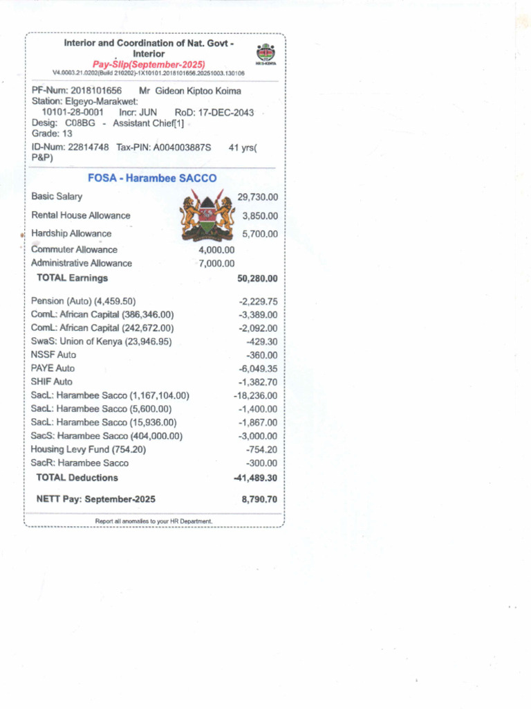 Current Payslip | PDF