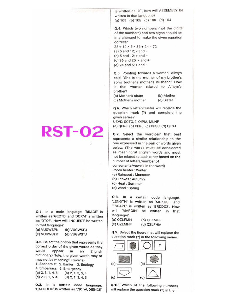RST-02 (13-04-2024) | PDF