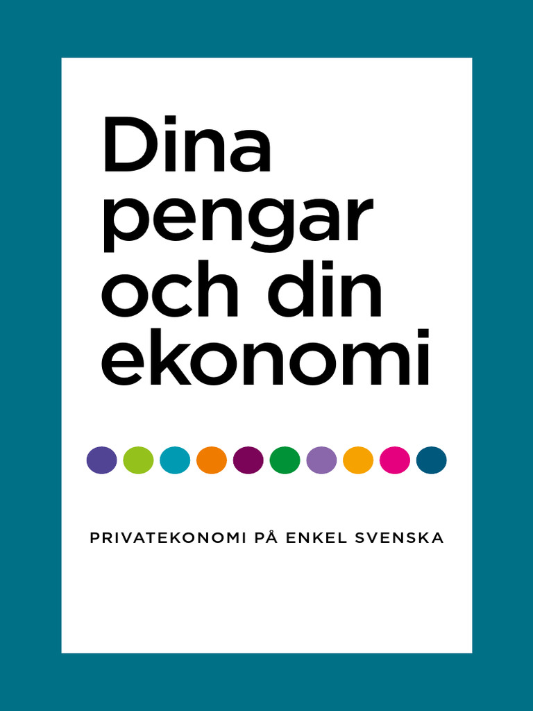 Dina Pengar Och Din Ekonomi | PDF