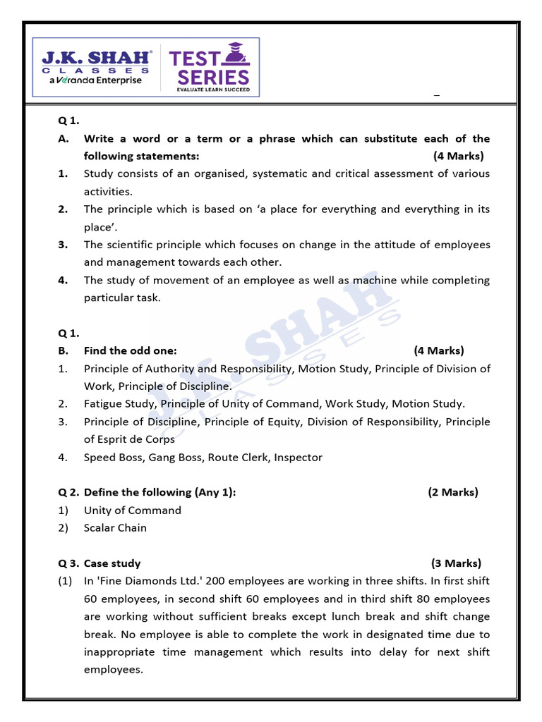 Principles of Management Exam Guide | PDF
