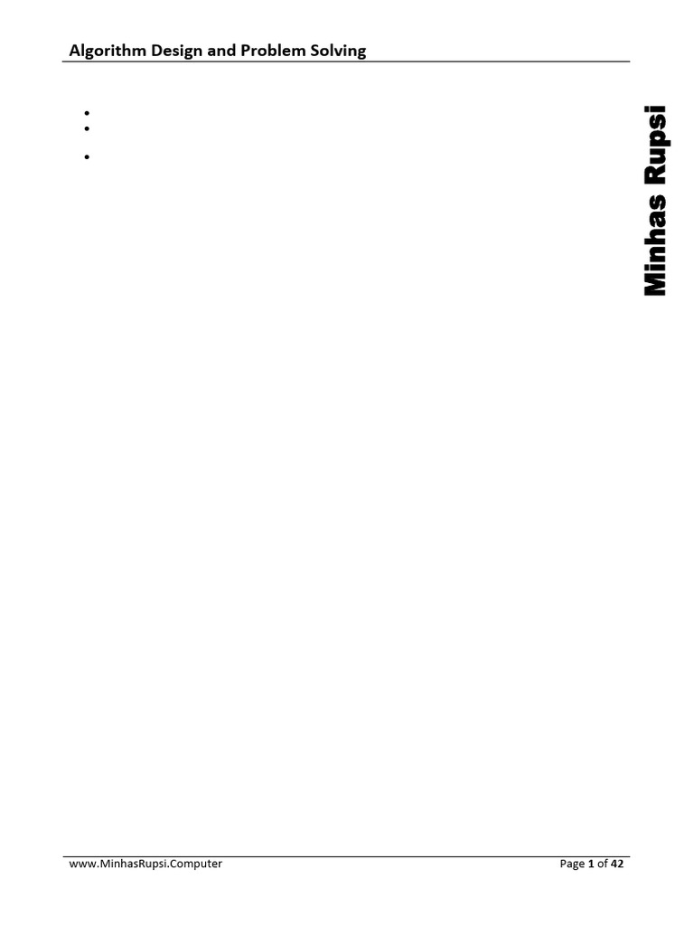 Algorithm Design and Problem Solving - 9618 - Paper 2 - New Edition | PDF | Algorithms | Control ...