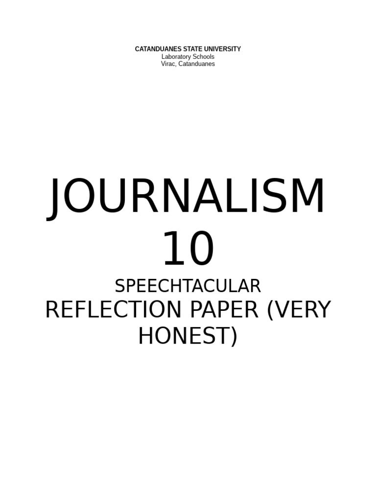 Speechtacular Event Reflection Paper | PDF