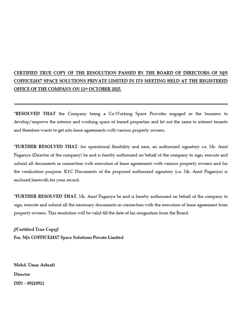 Resolution For Authorization | PDF