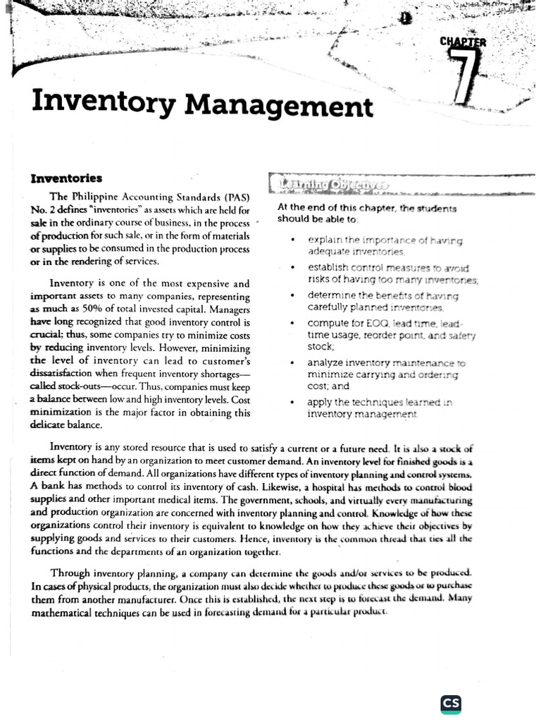 CHAPTER 7 Inventory Management | PDF