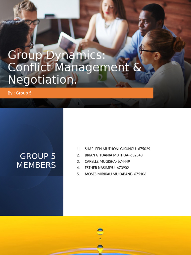 Group 5 Week 10 Presentation - Conflict Management & Negotiation | PDF ...