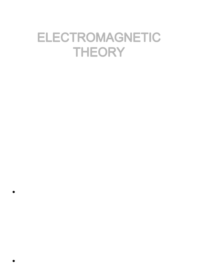 Introduction to Electromagnetic Theory | PDF | Force | Electric Field