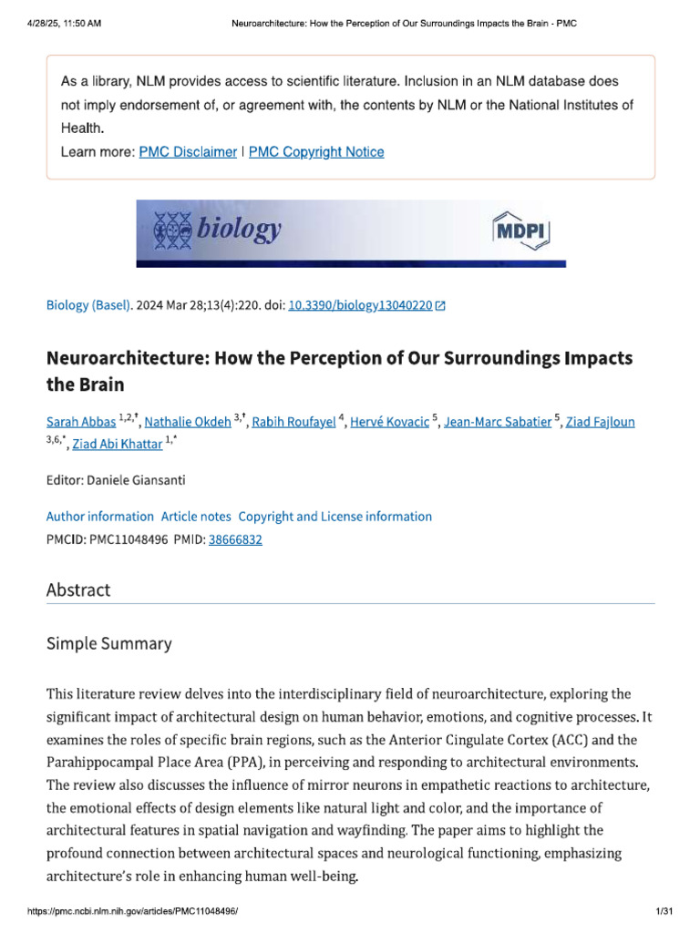 8.how The Perception of Our Surroundings Impacts The Brain | PDF